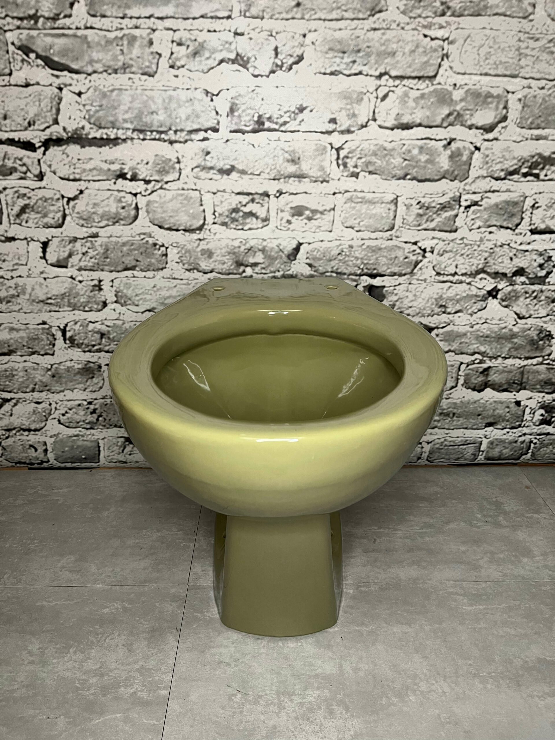 Retro 1970s Avocado Toilet & Basin Set - Sanitary Salvage
